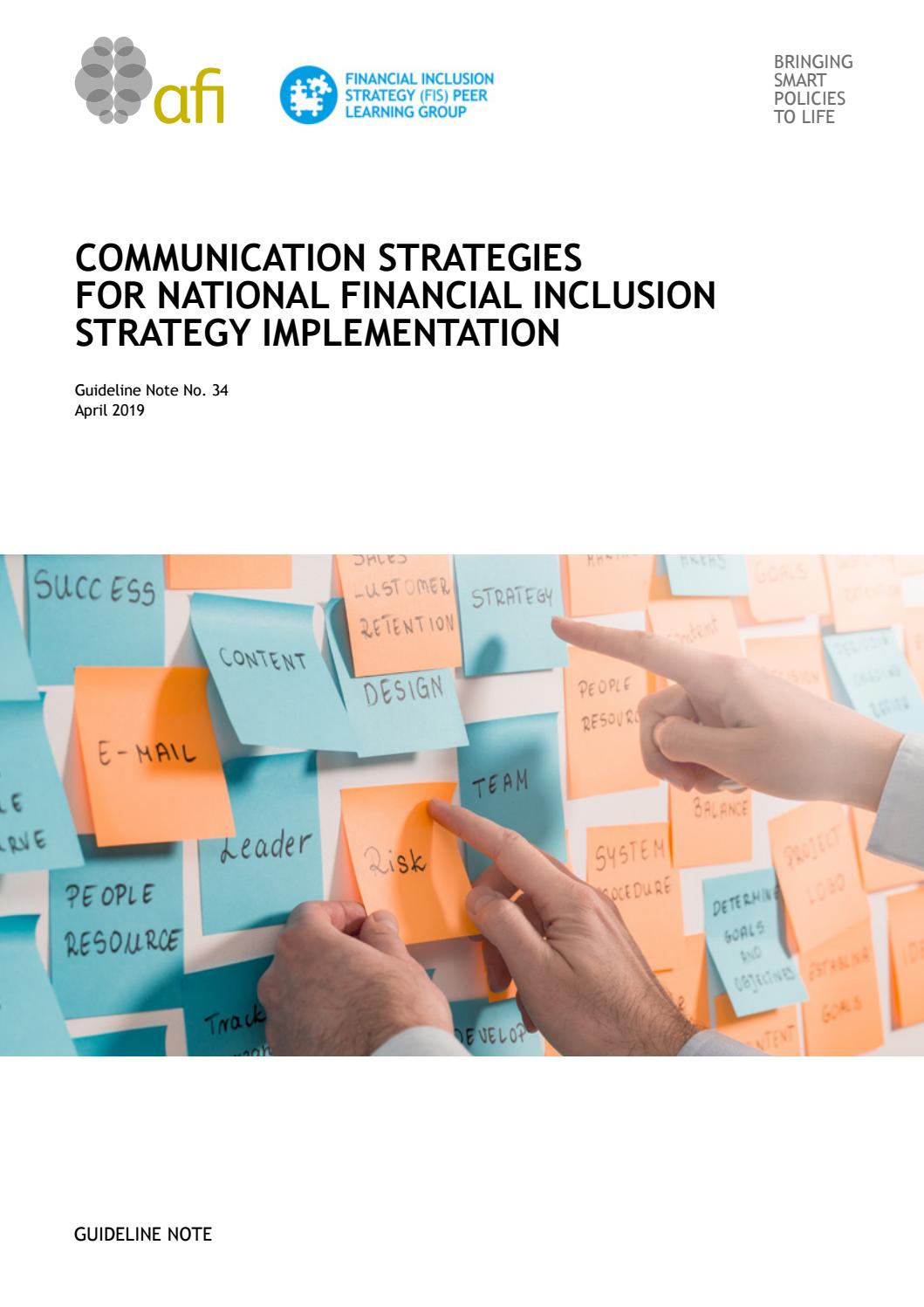 Communication Strategies for National Financial Inclusion Strategy ...