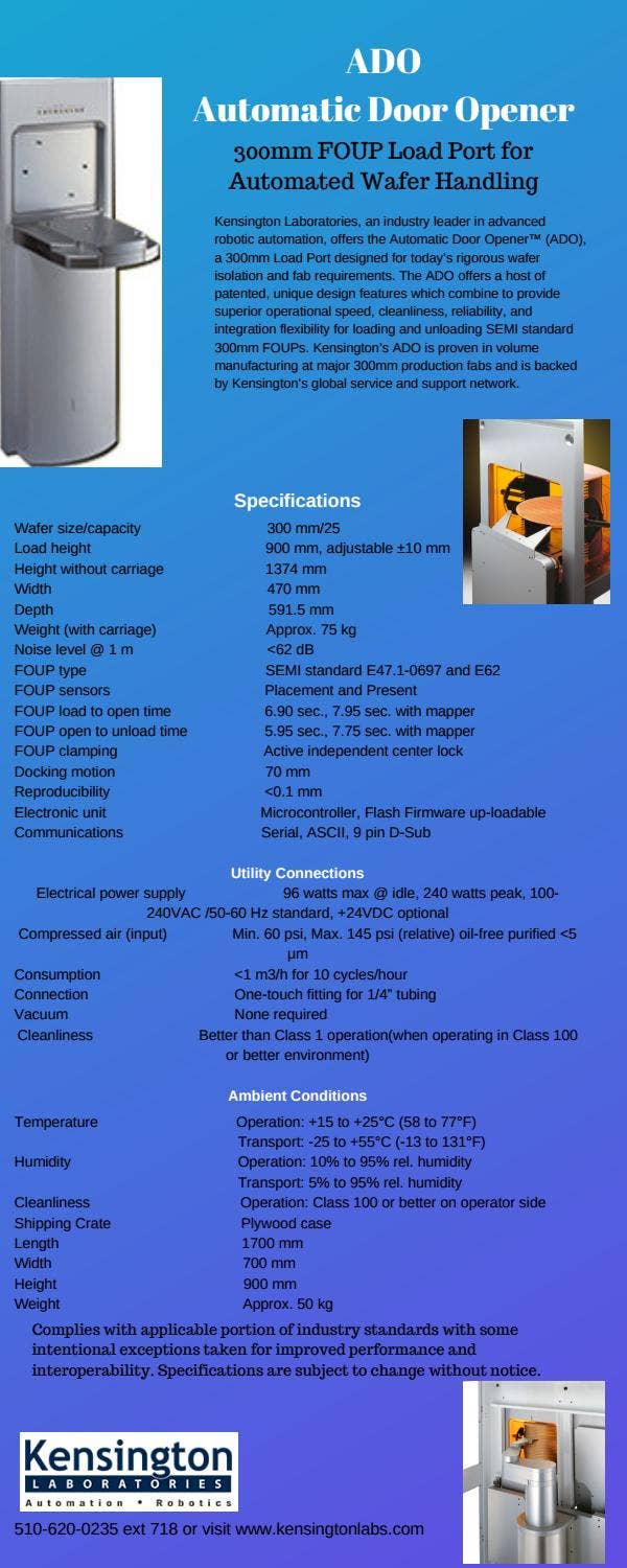 ADO - Automatic Door Opener - Kensington Labs by Kensington Labs - Issuu