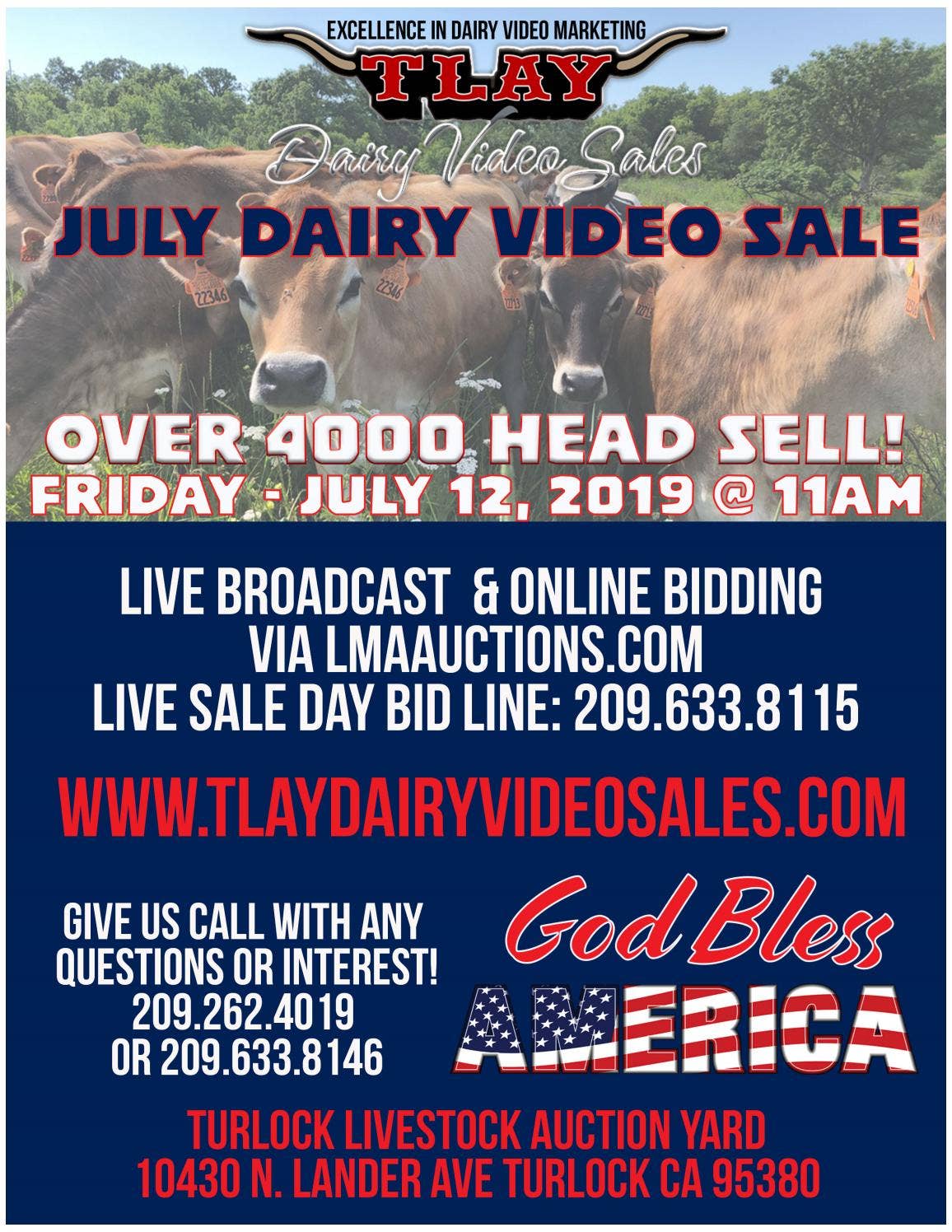 TLAY July 2019 Dairy Video Sale by TURLOCK LIVESTOCK AUCTION YARD - Issuu
