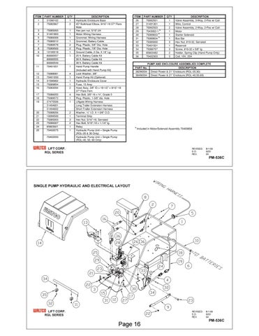 Waltco RGL / RBGL Series Liftgate Parts Manual by THE Liftgate Parts Co ...