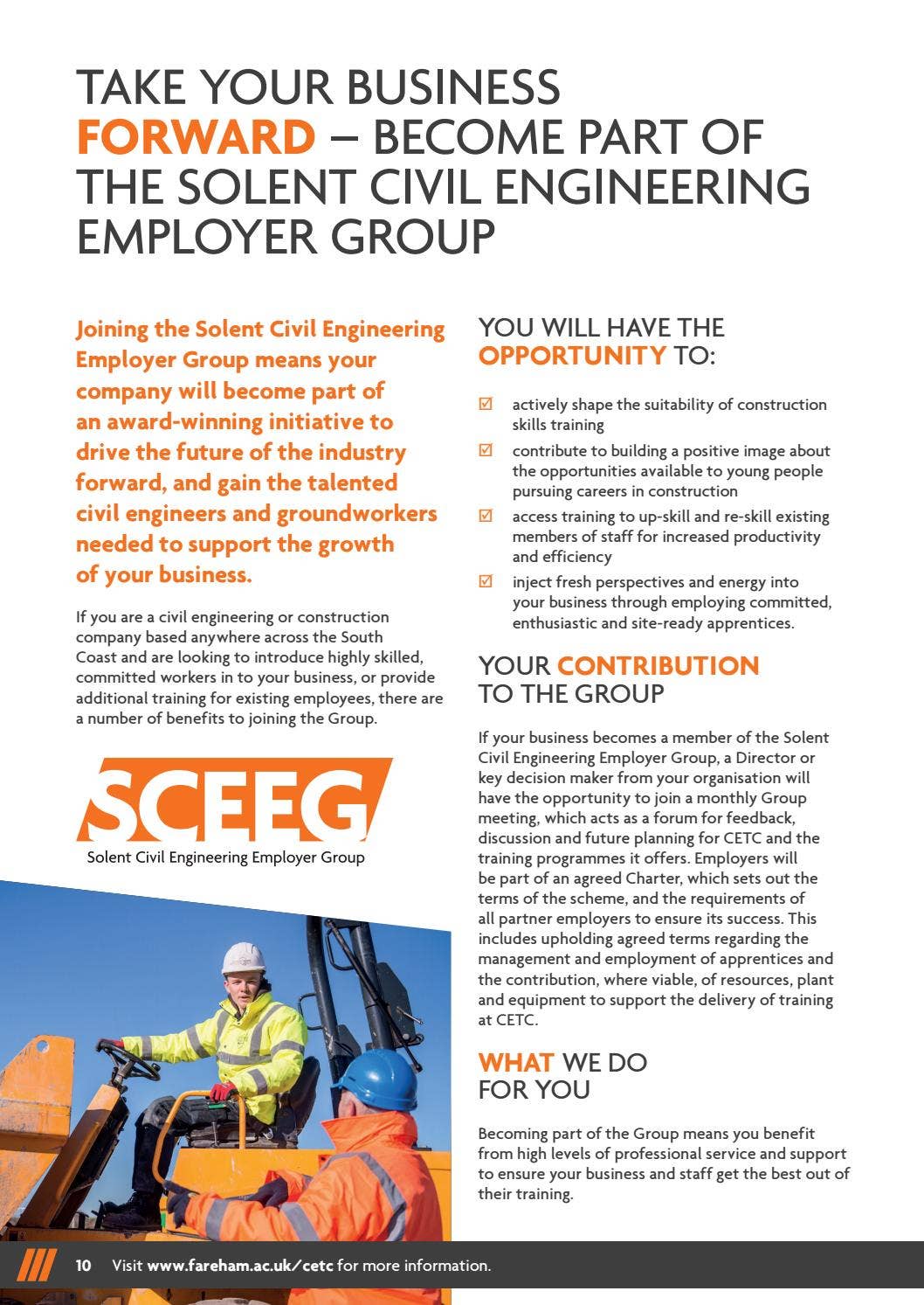CETC Civil Engineering Training Centre Brochure by Fareham College - Issuu