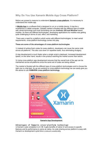 Shine Infosoft Xamarin App Development Company Ahmedabad by Shine ...