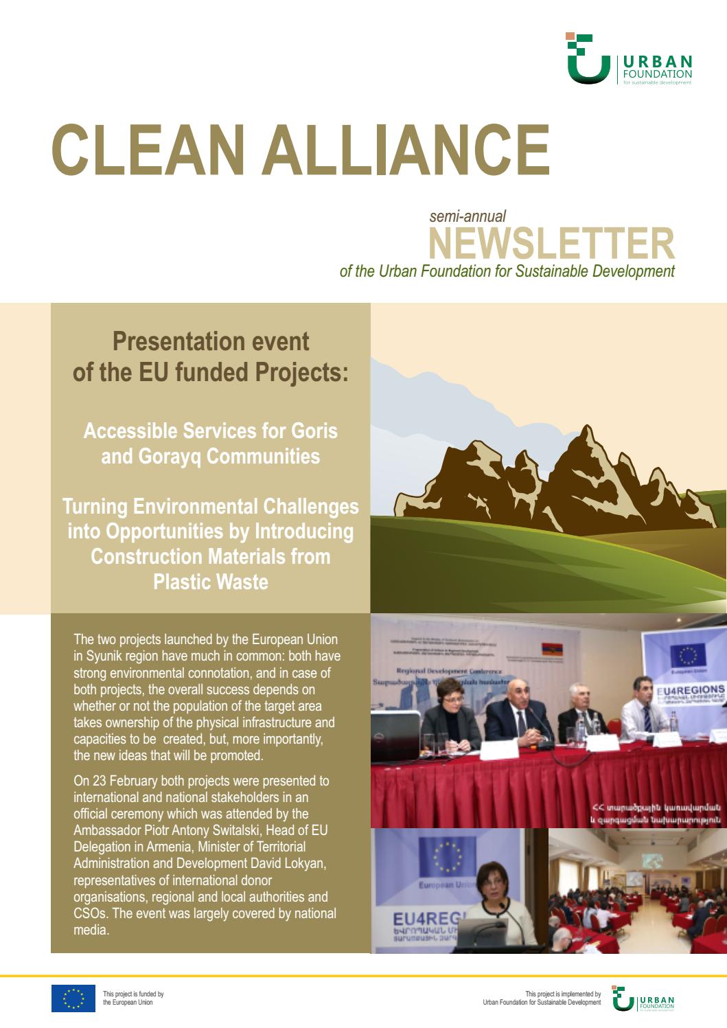 Clean Alliance: Newsletter 1 by The Urban Foundation - Issuu