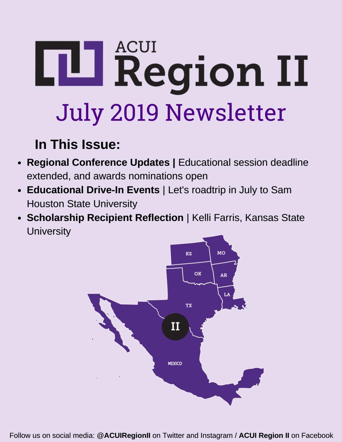 July 2019 Region II Newsletter by ACUI - Issuu