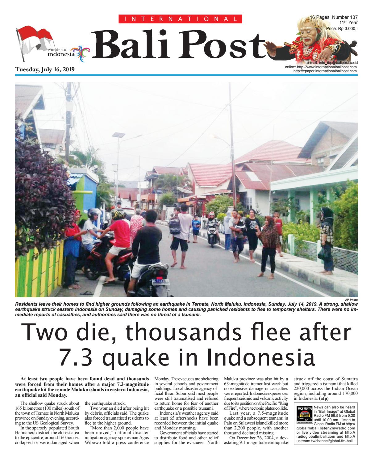 Edition Tuesday, July 16, 2019 | International Bali Post by e-Paper KMB ...