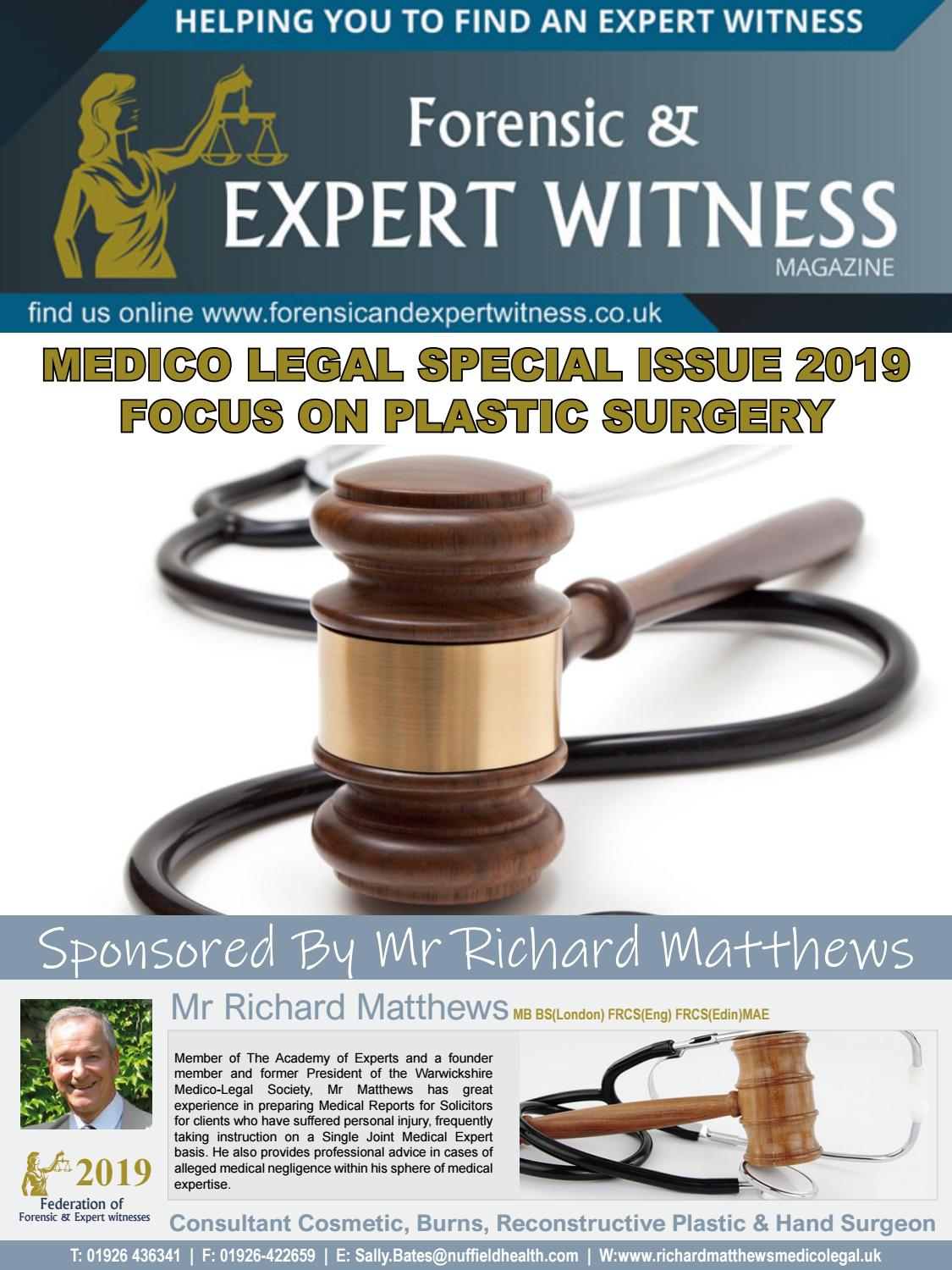Forenic & expert witness magazine award news Richard Mathews by ...