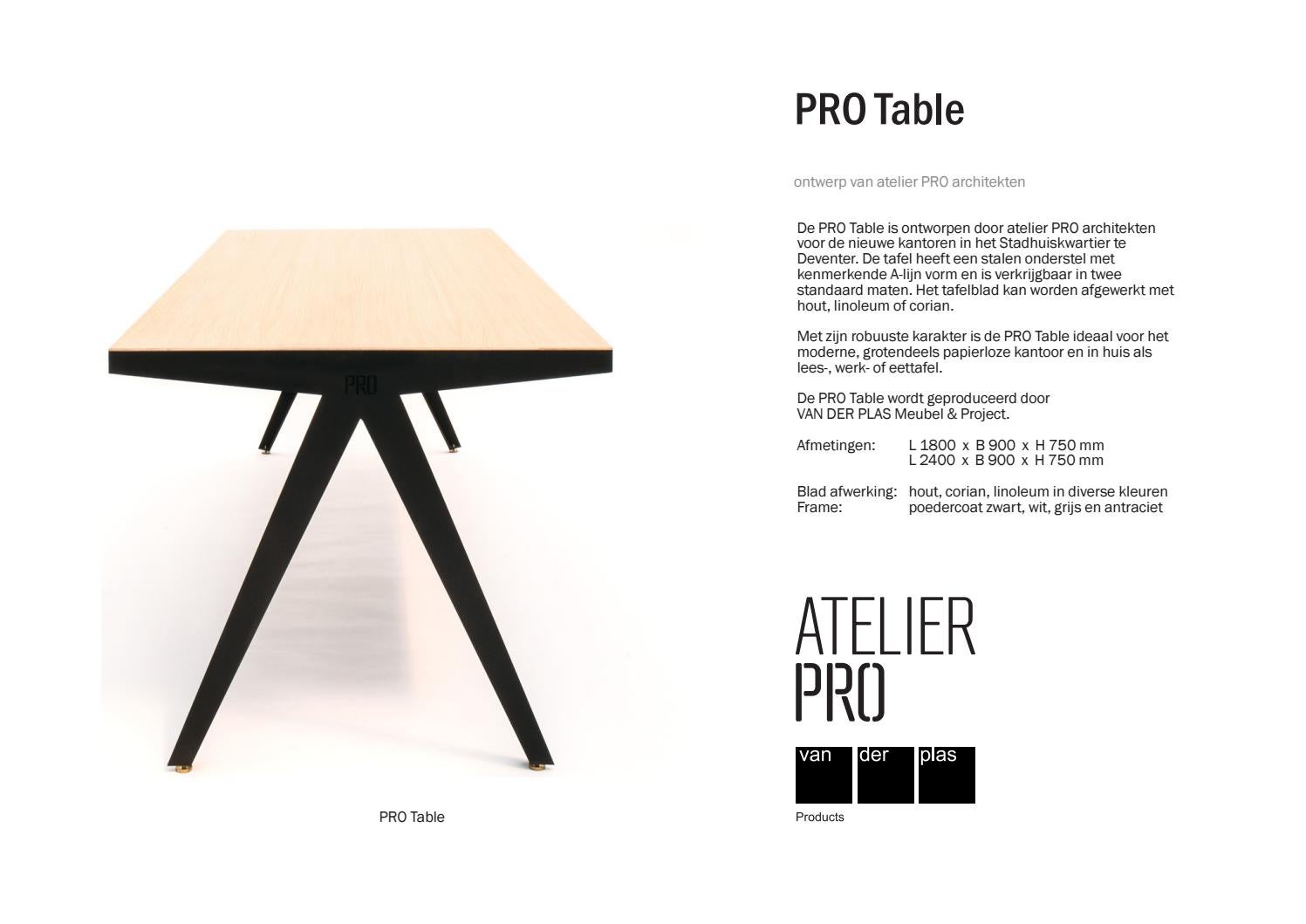 PRO table product presentation by pr@atelierpro.nl - Issuu