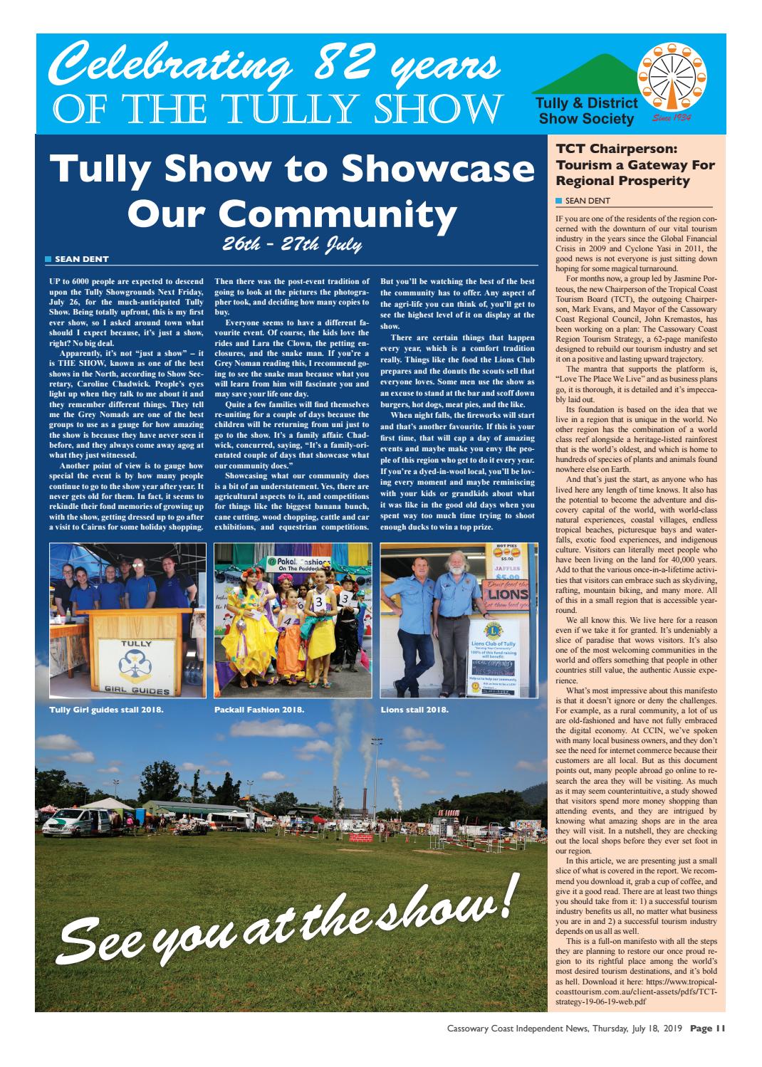 2019 July 18th Tully Show Insert pages by Wet Tropic Times - Issuu