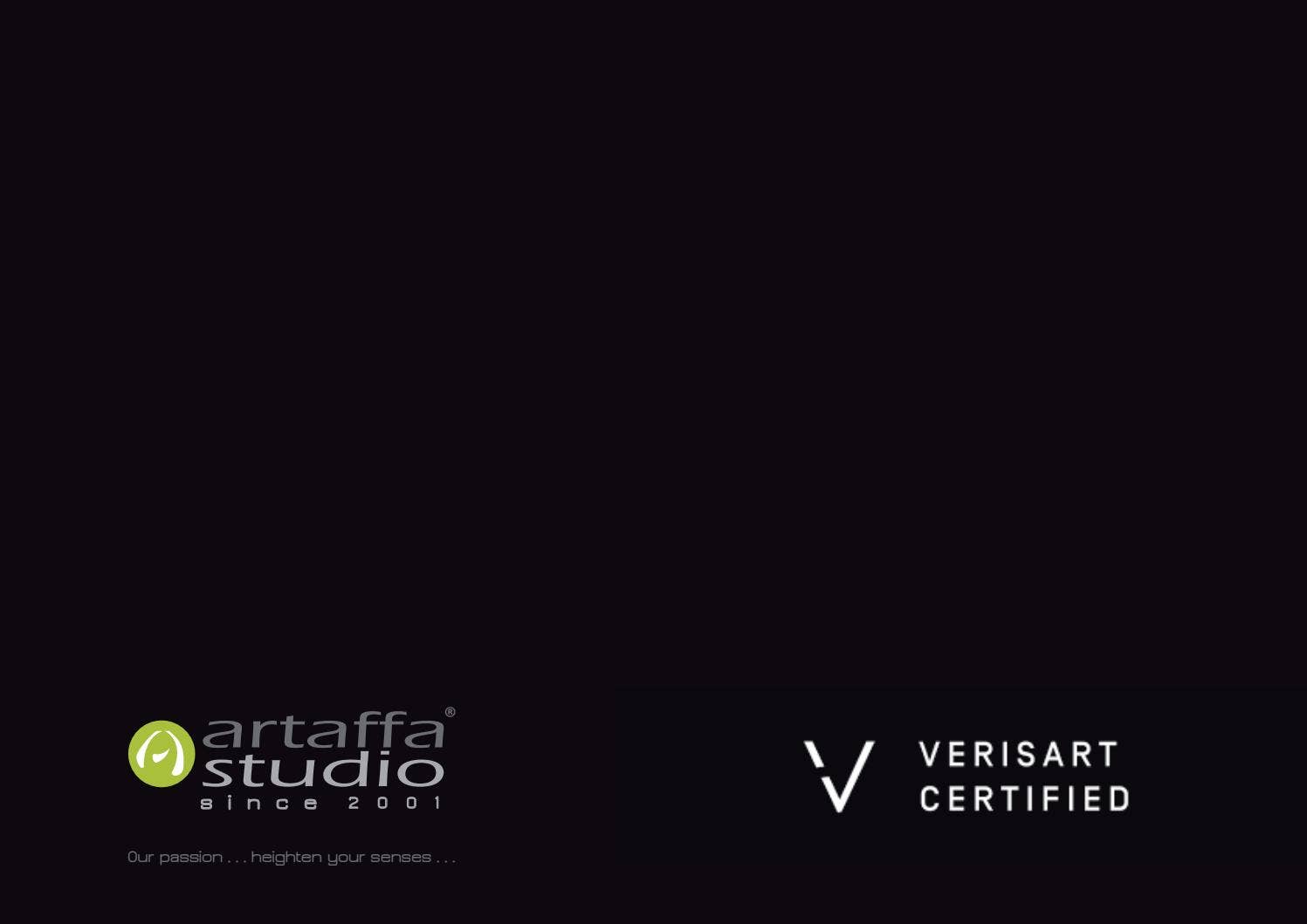 CERTIFICATES OF VERISART FOR ARTAFFA by Artaffa Studio - Issuu