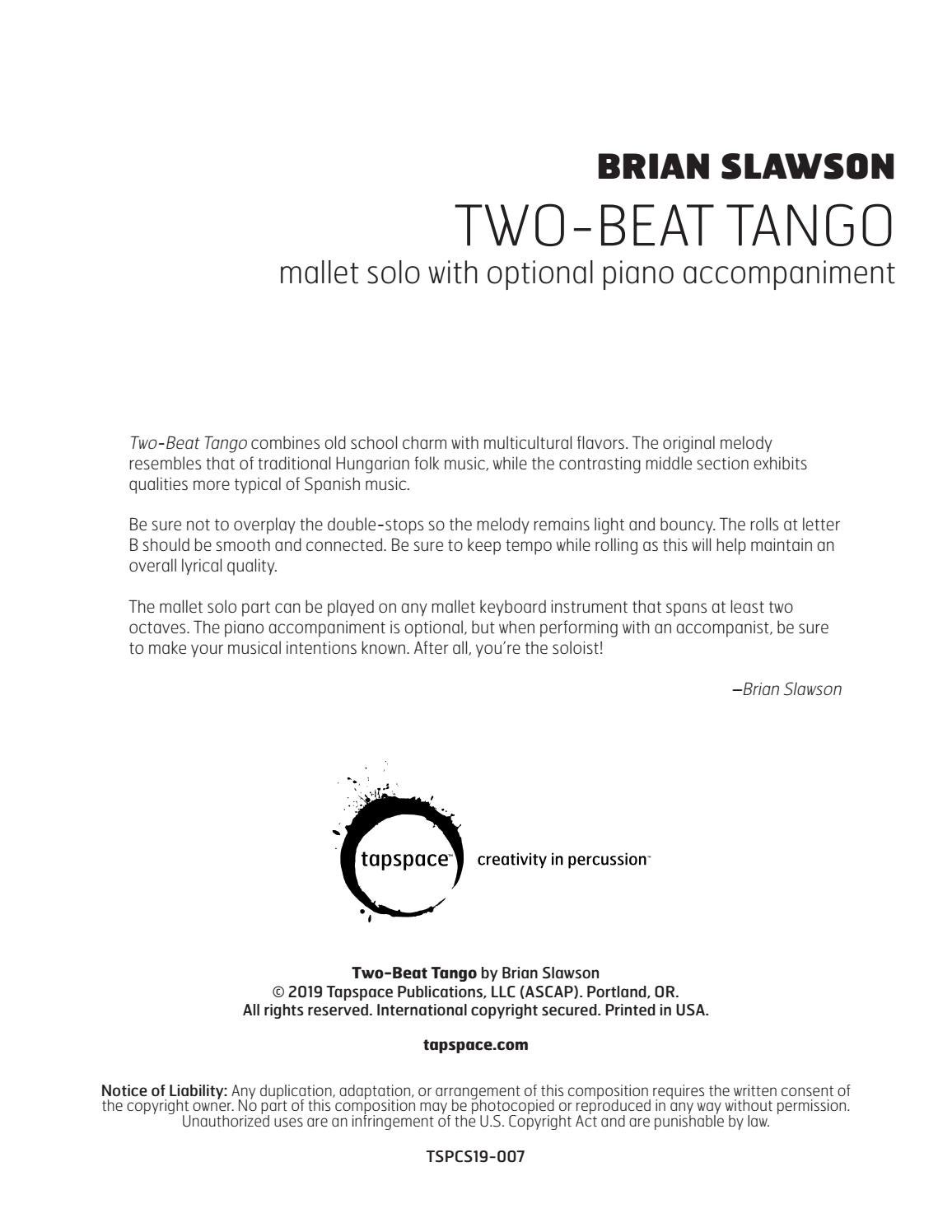 Two-Beat Tango-SAMPLE by Tapspace - Issuu