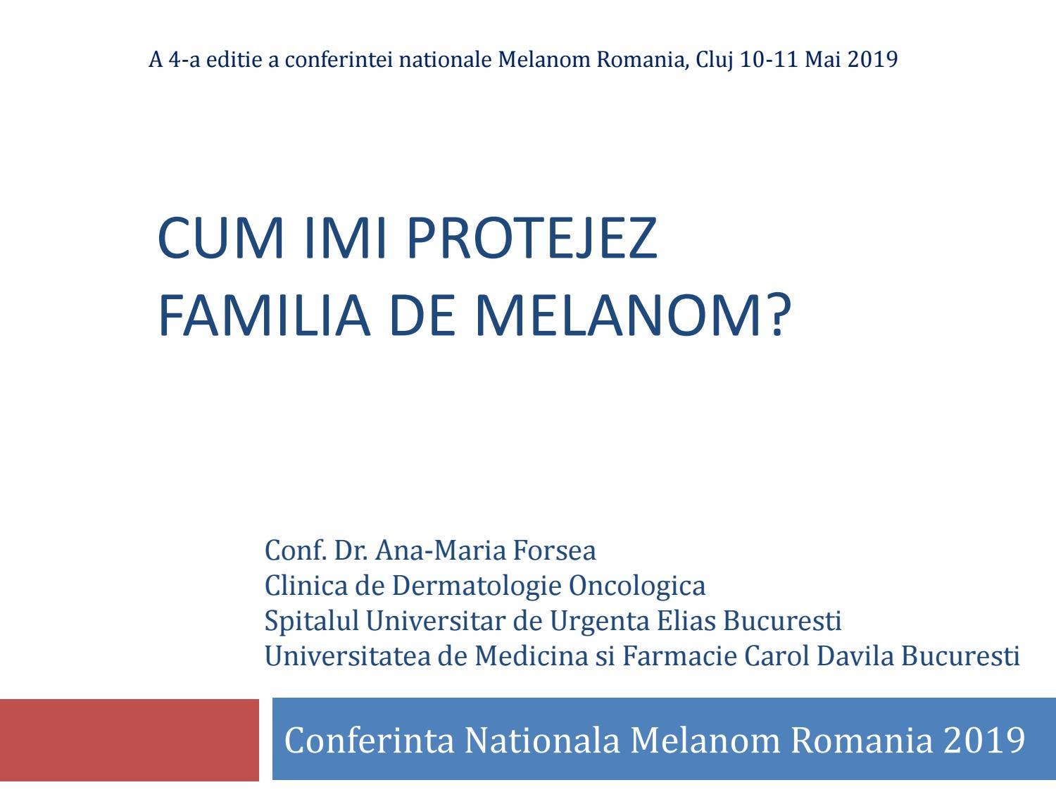 Cum imi protejez familia de melanom, Autor Dr. dermatolog Ana- Maria ...