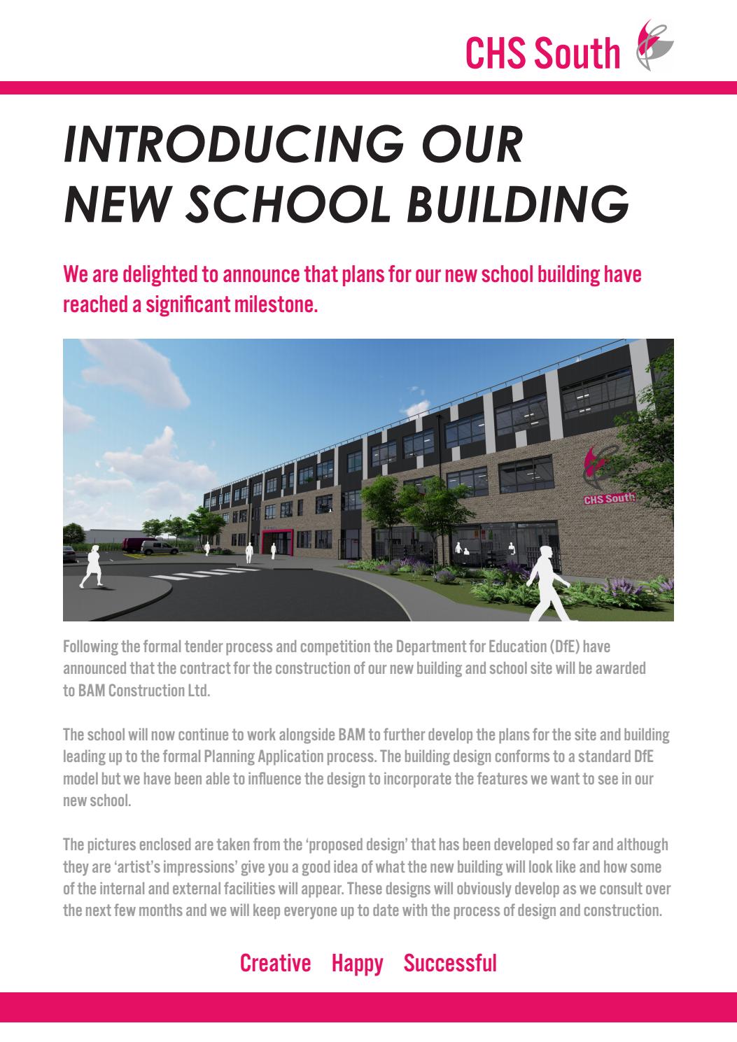CHS SOUTH - New School Building Update and Consultation by Schudio - Issuu