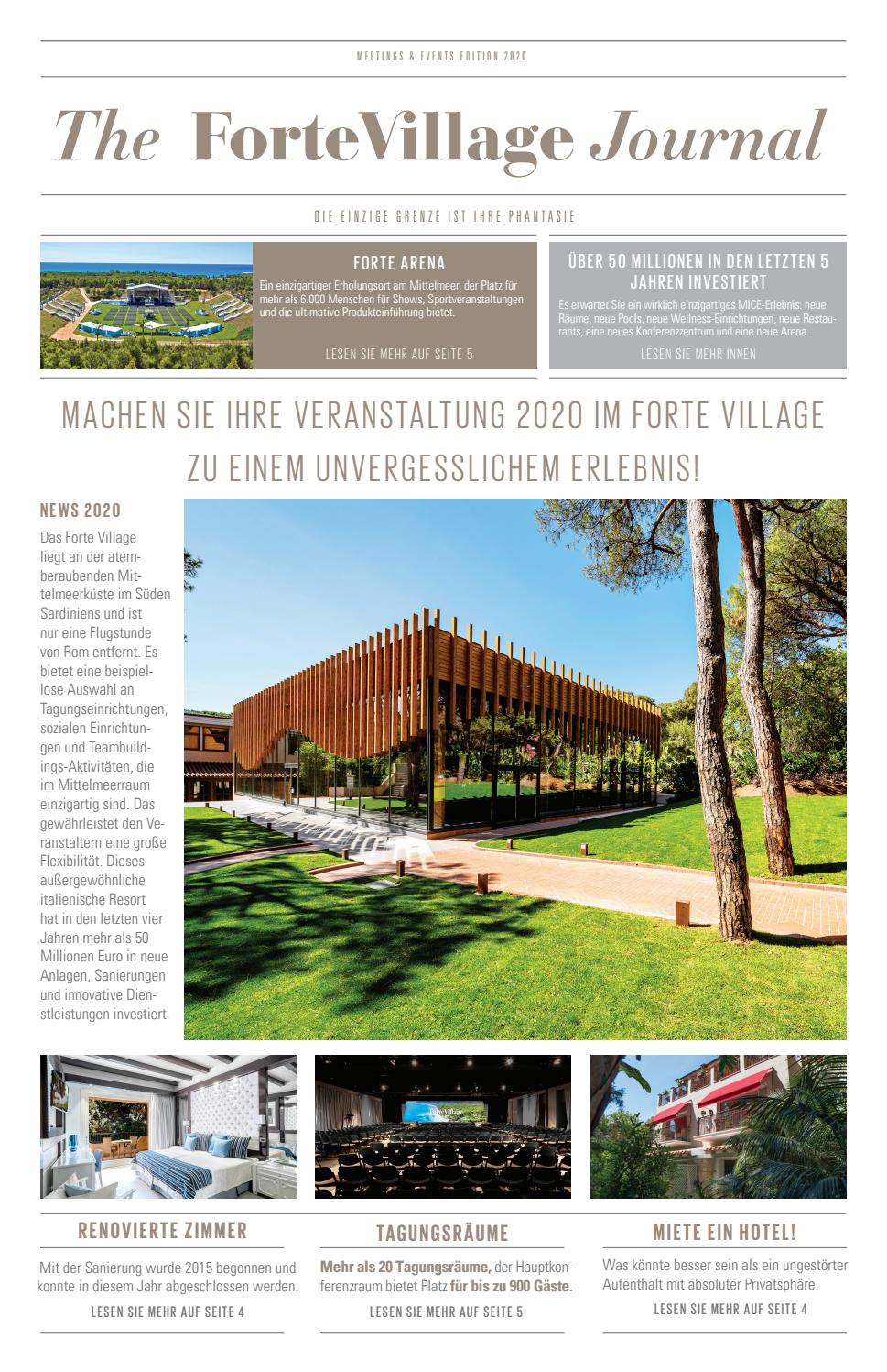 Forte Village Mice Journal 2020_Ger by Forte Village - Issuu