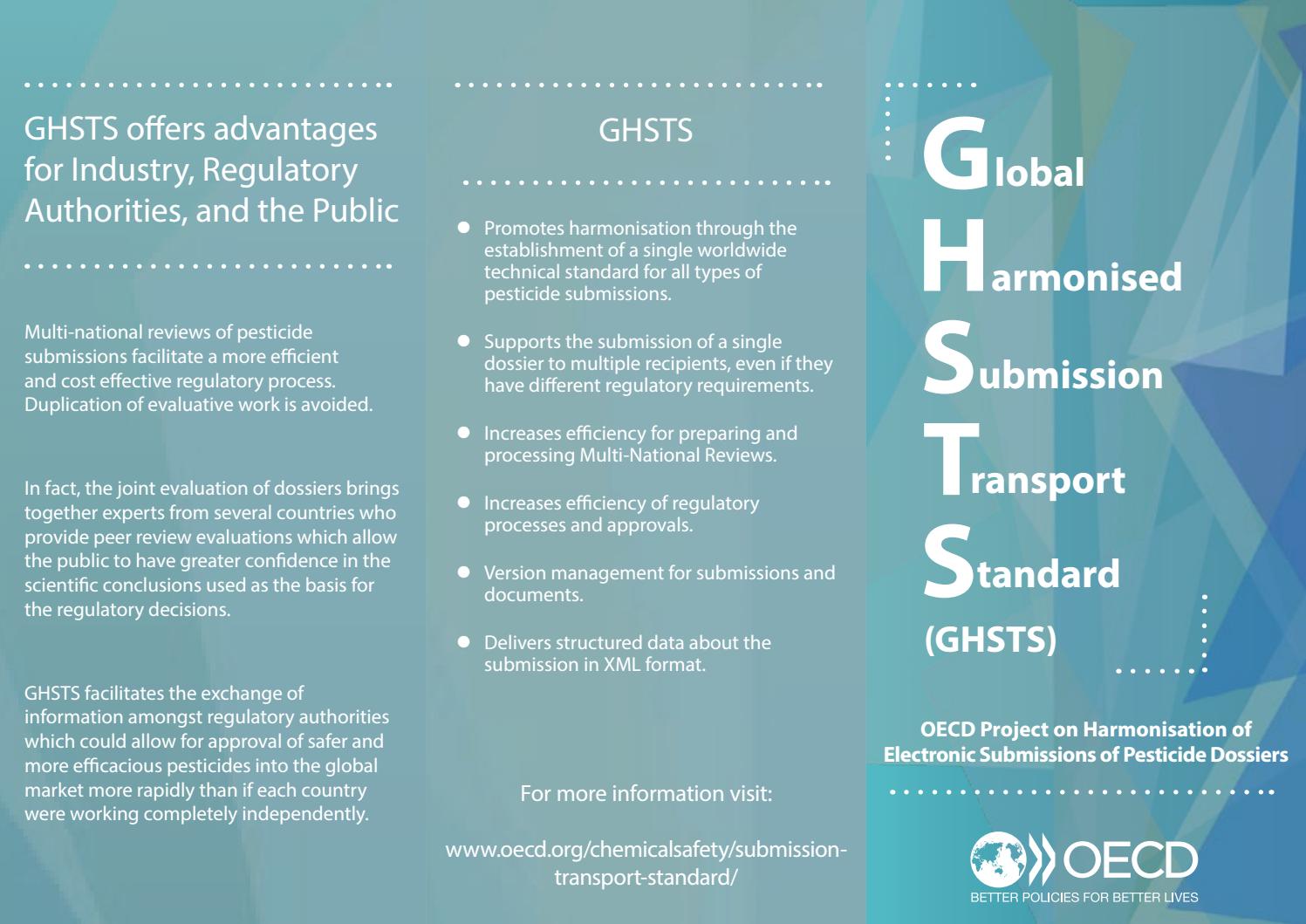 The Global Harmonised Submission Transport Standard (GHSTS) brochure by ...