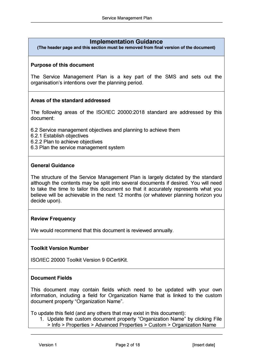 SMS-DOC-06-1 Service Management Plan by CertiKit Limited - Issuu