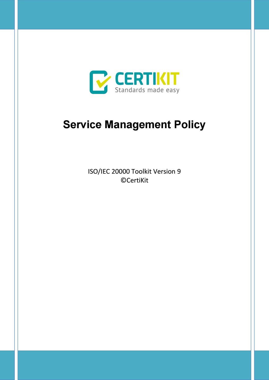 SMS-DOC-05-1 Service Management Policy by CertiKit Limited - Issuu