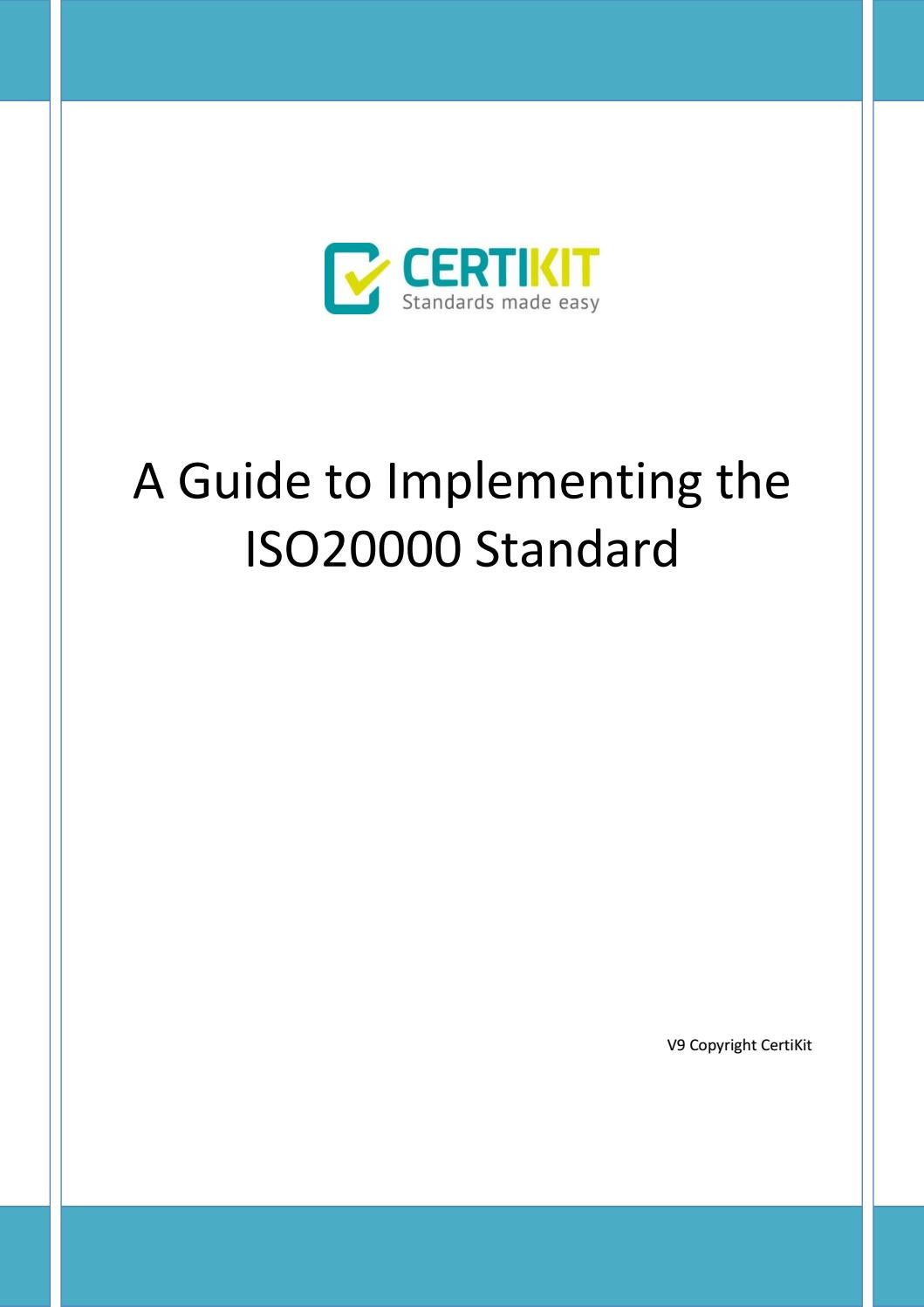CERTIKIT - A Guide to Implementing the ISO20000 Standard by CertiKit ...