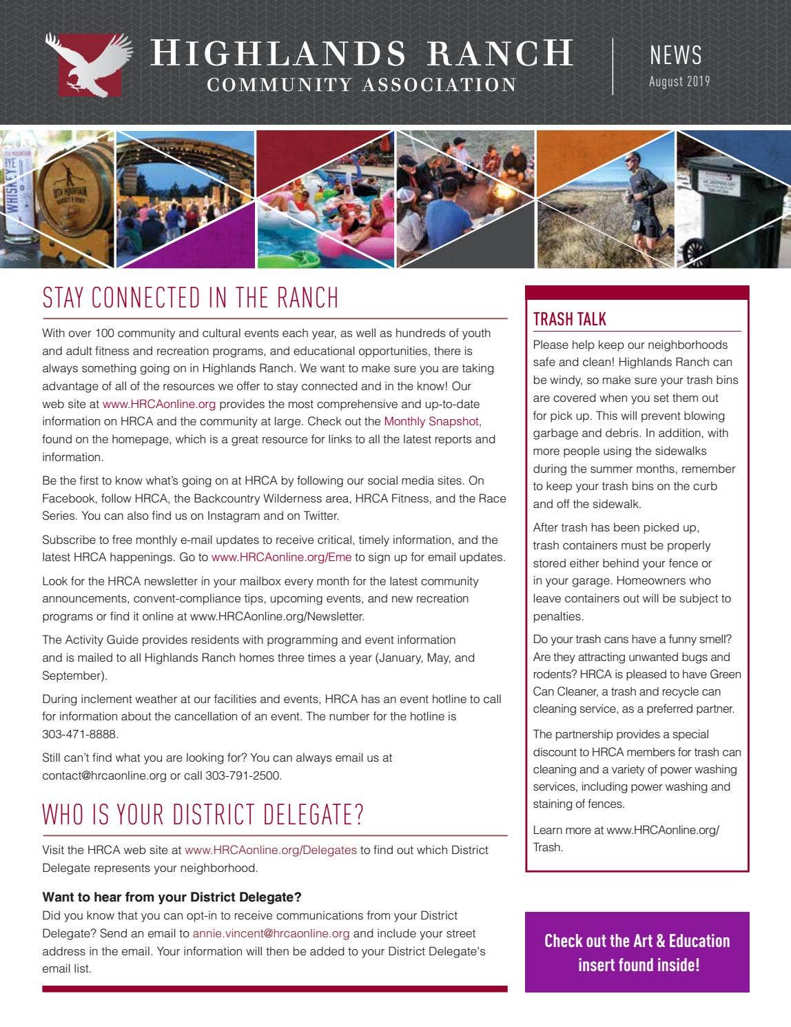 August HRCA Newsletter 2019 by Highlands Ranch Community Association ...