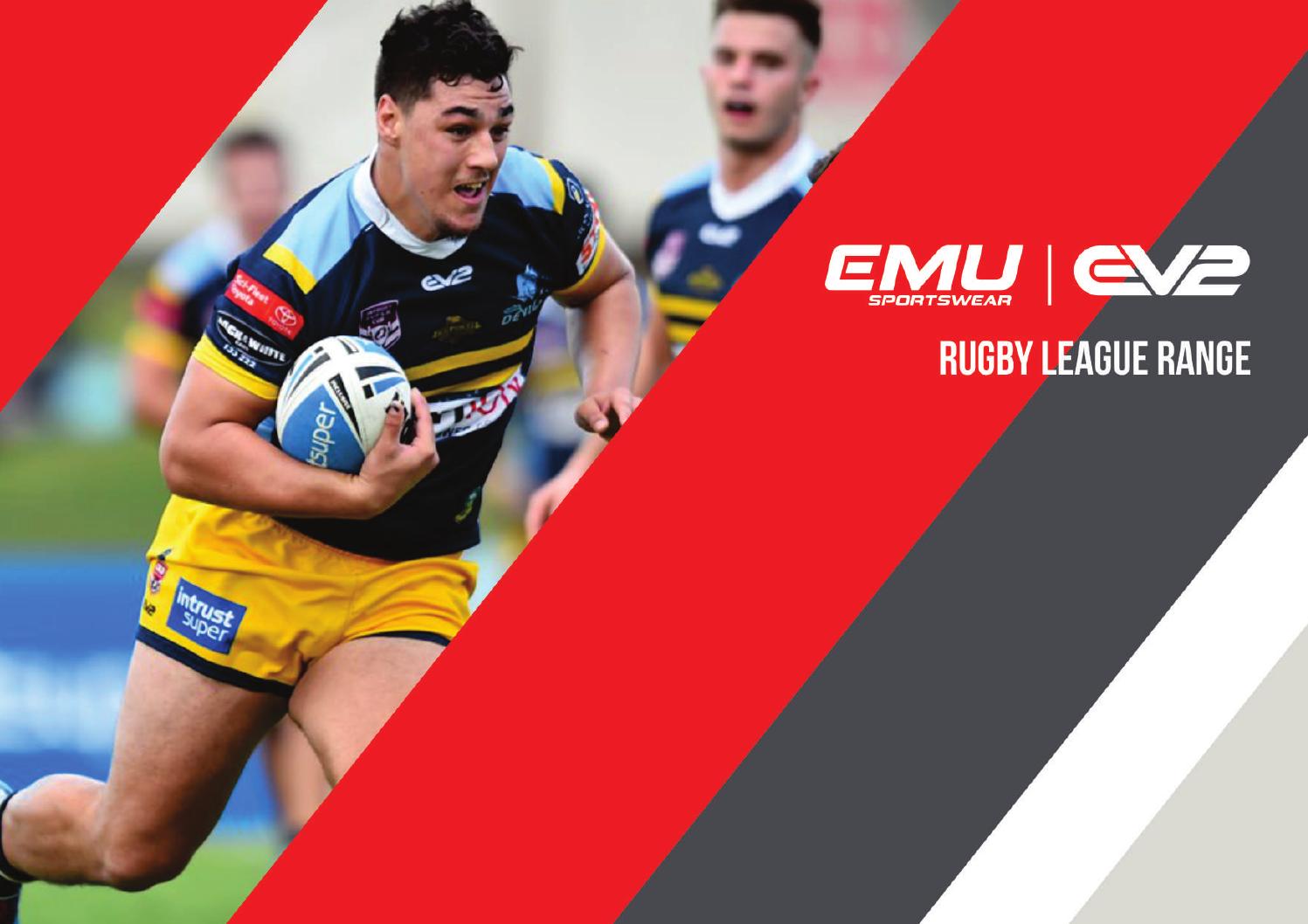 EMU Sportswear | EV2 Rugby League Brochure by EV2 Sportswear - Issuu