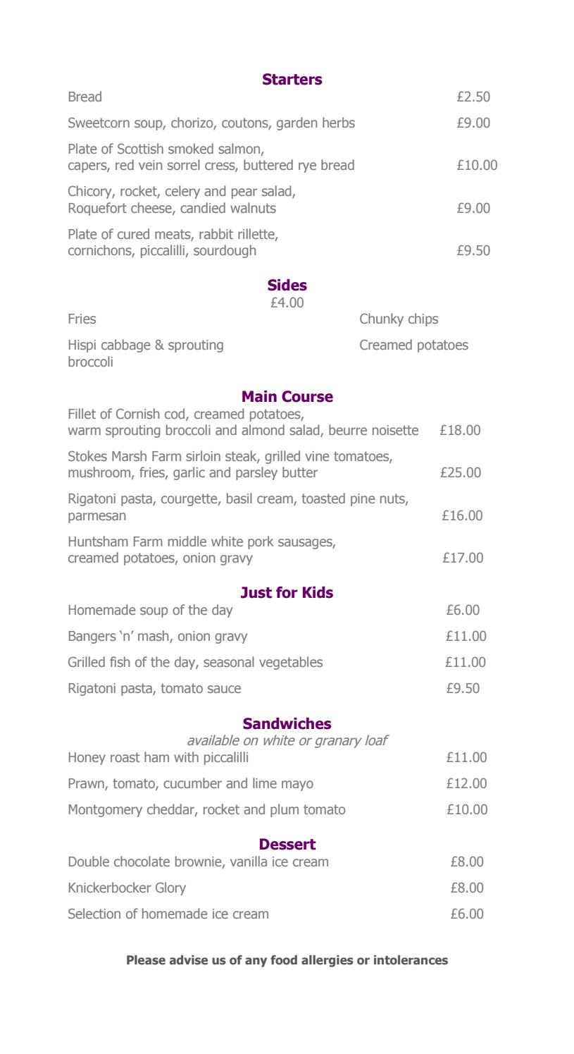 The manor house casual dining menu by Exclusive Collection - Issuu