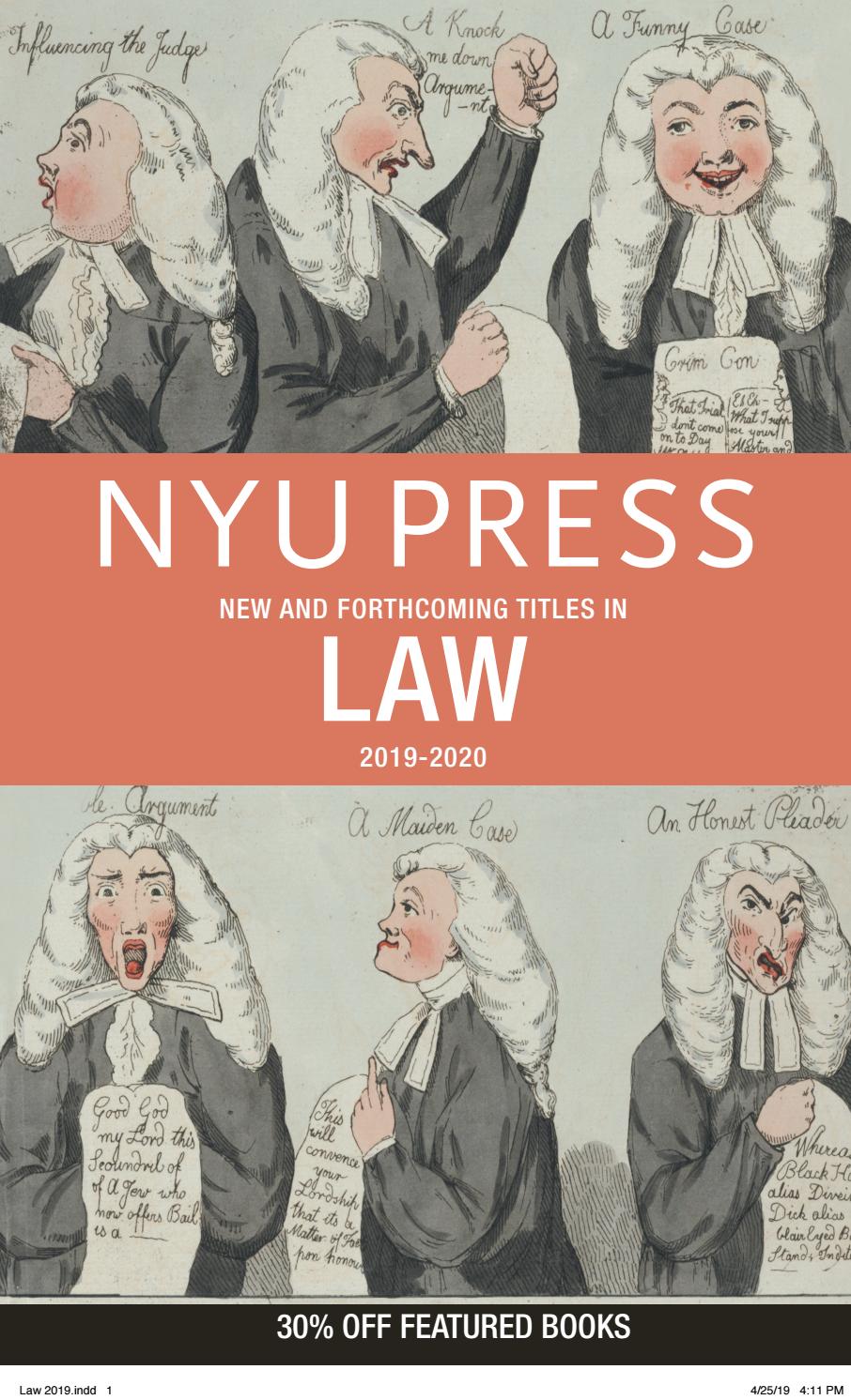 NYU Press New and Forthcoming Books in Law 2019 by NYU Press - Issuu
