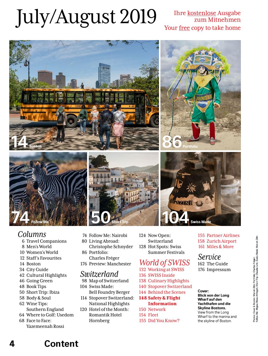 SWISS Magazine July/August 2019 - Boston by Swiss International Air ...