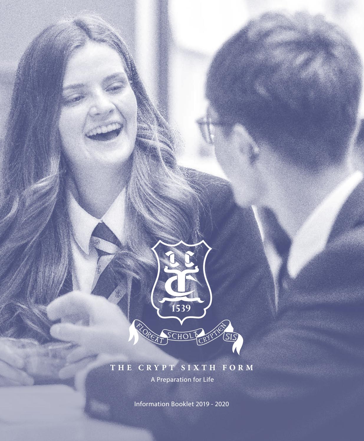 The Crypt School Sixth Form Information Booklet 2019-2020 by The Crypt ...