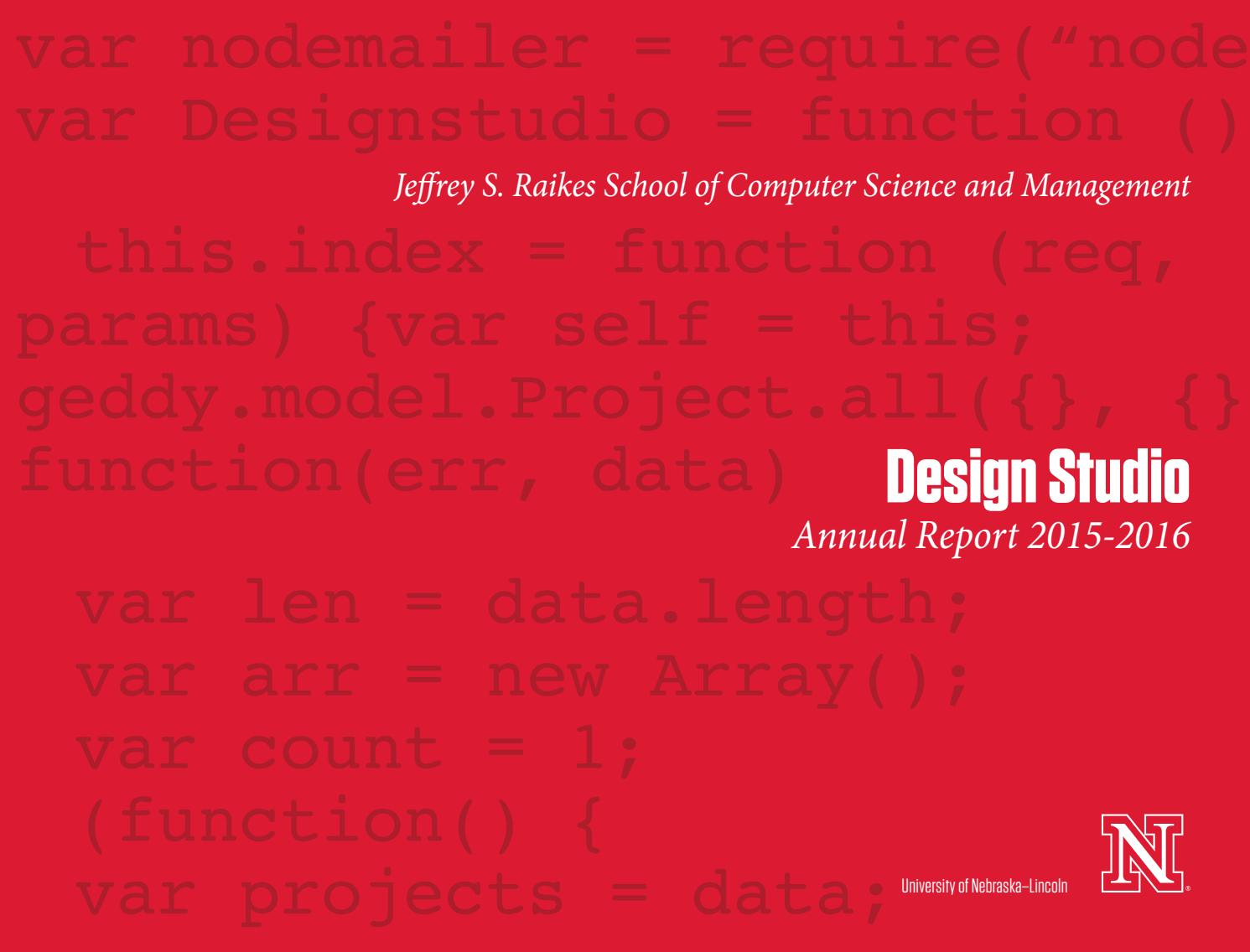 UNL Computer Science & Engineering Senior Design 2015-2016 Year In ...