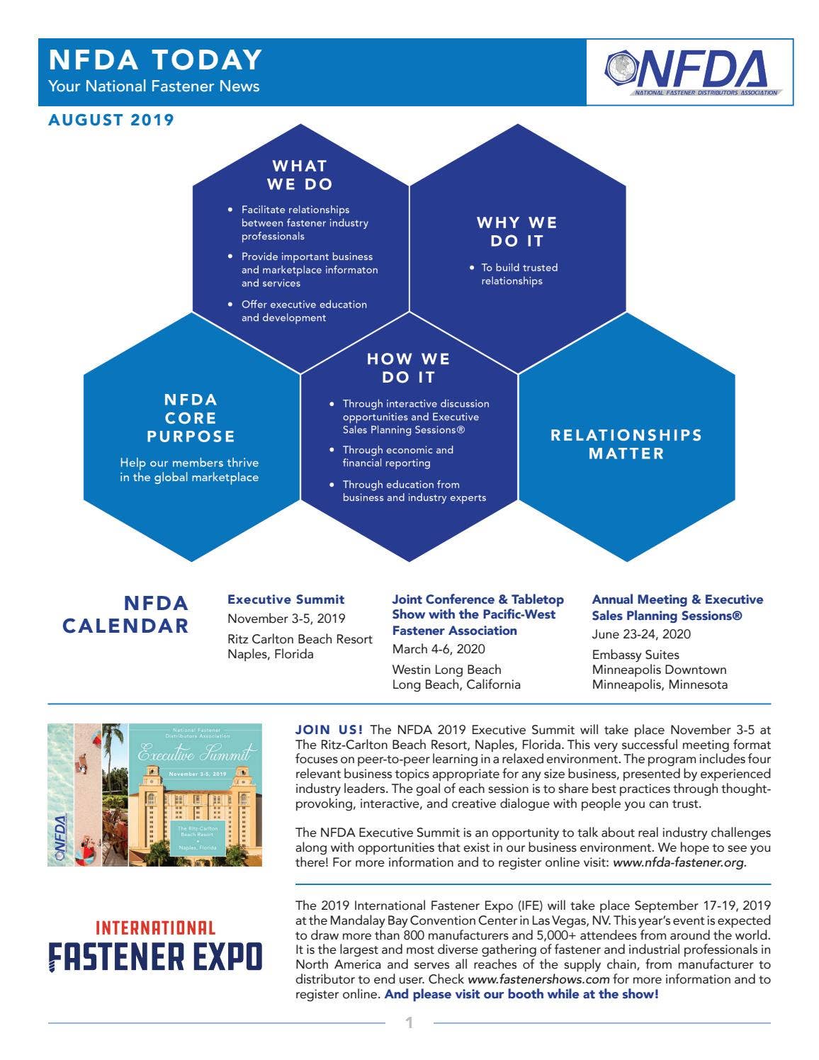 August 2019 NFDA Today by National Fastener Distributors Association - Issuu
