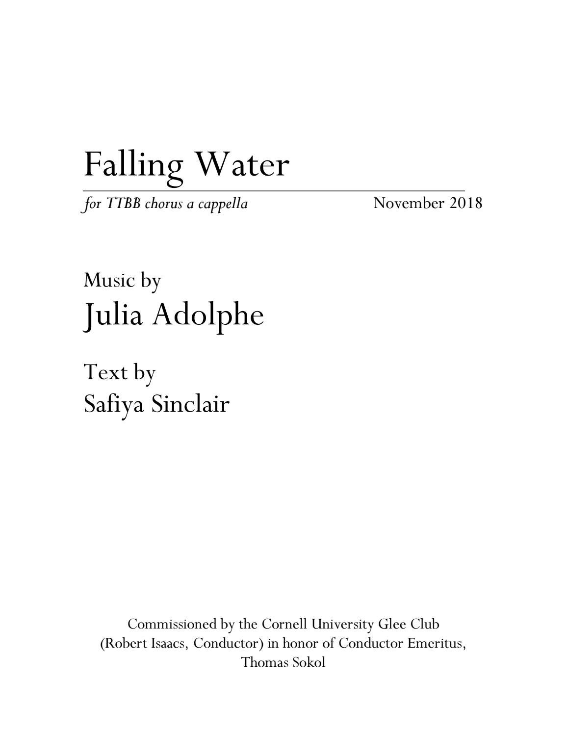 Falling Water by Julia Adolphe - Issuu