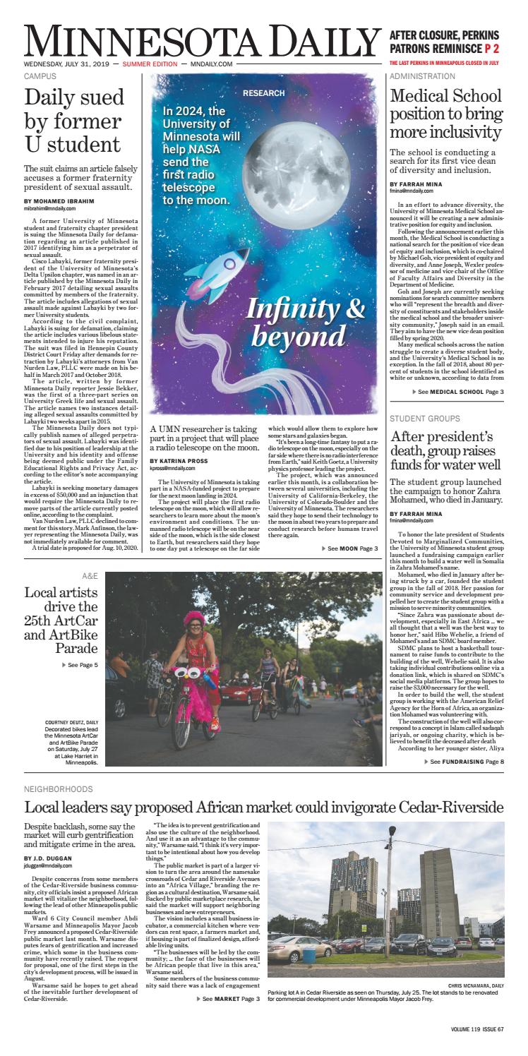 July 31, 2019 by The Minnesota Daily - Issuu