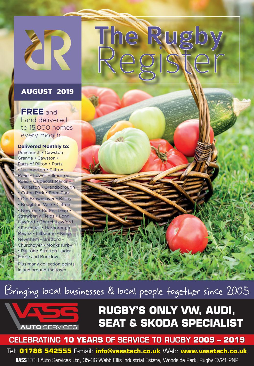 The Rugby Register - August 2019 Edition by RUGBY REGISTER - Issuu