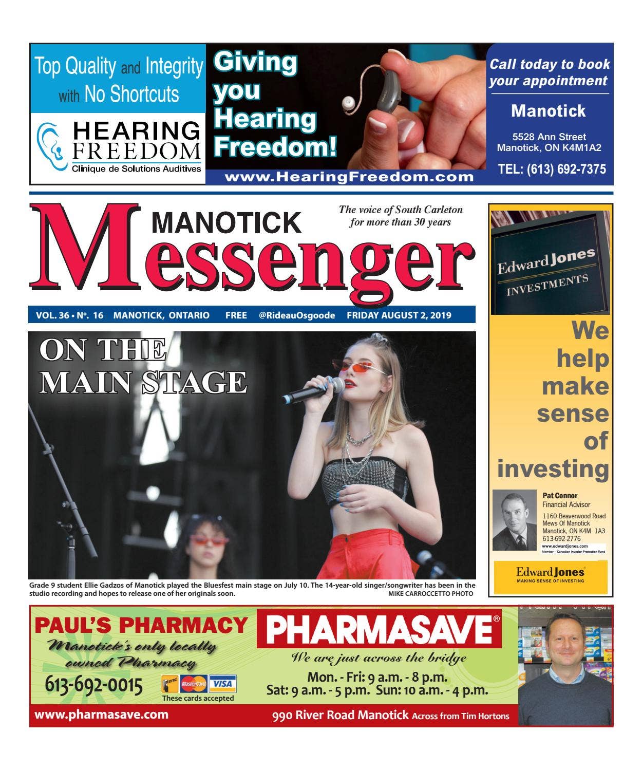 Manotick Messenger, August 2, 2019 by J Morris - Issuu