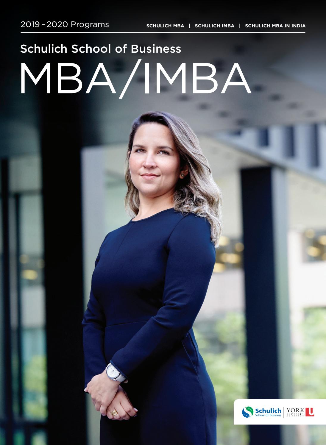 Schulich MBA/IMBA Viewbook 2019 by Schulich School of Business - Issuu