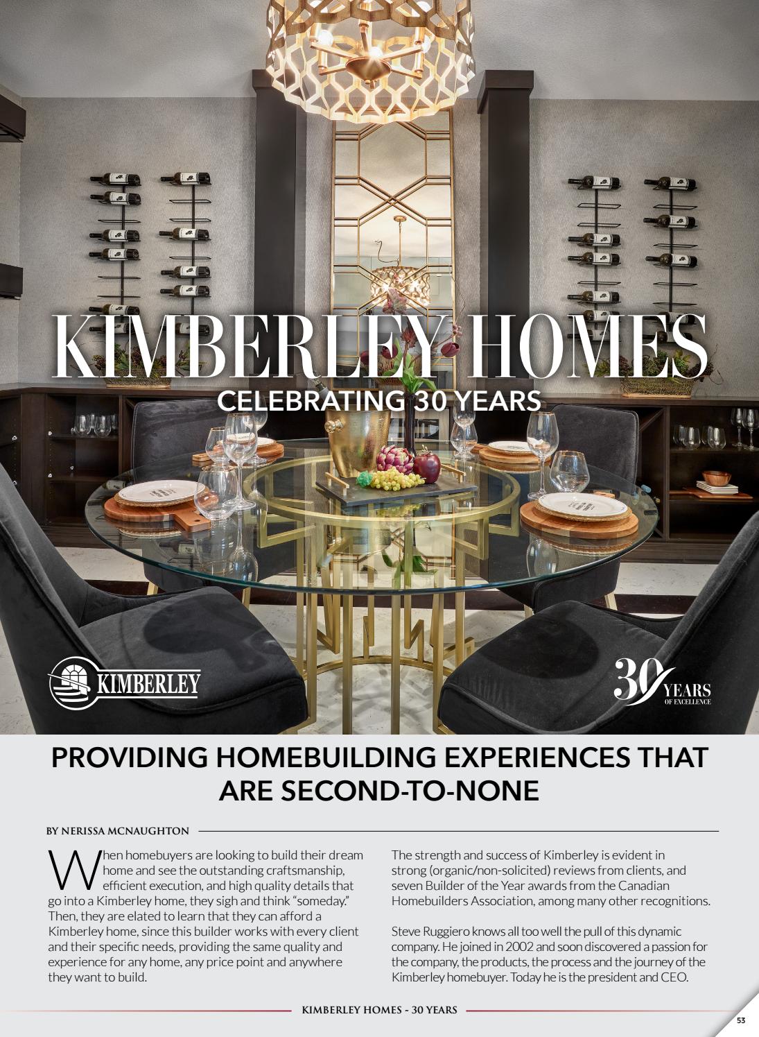 Kimberley Homes - Celebrating 30 Years by Business in Edmonton Magazine ...