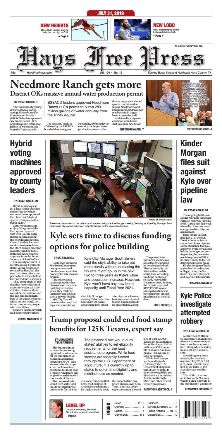 Hays Free Press July 31, 2019 by Hays Free Press/News-Dispatch - Issuu