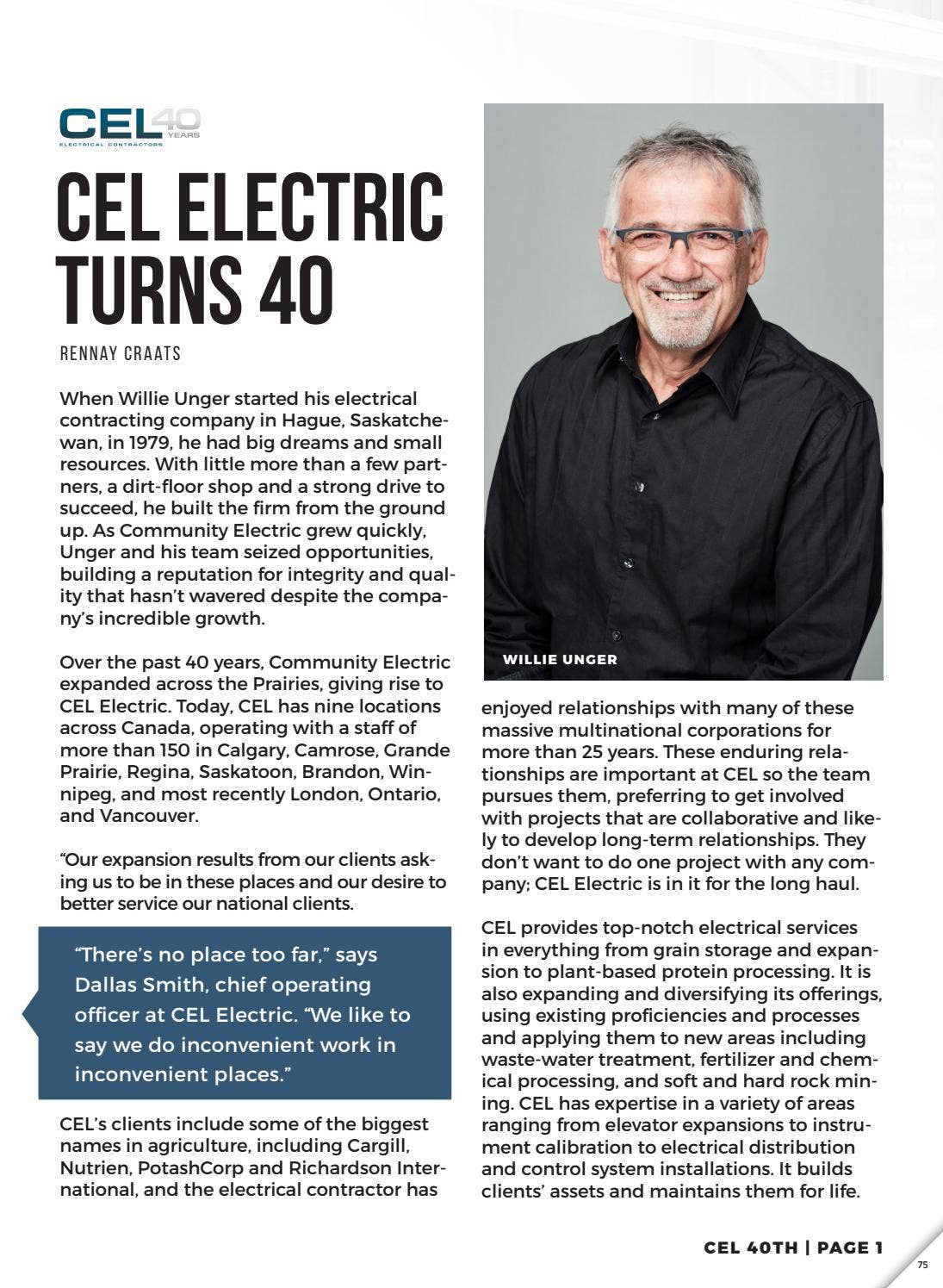 CEL Electric - Celebrating 40 years by Business in Calgary - Issuu