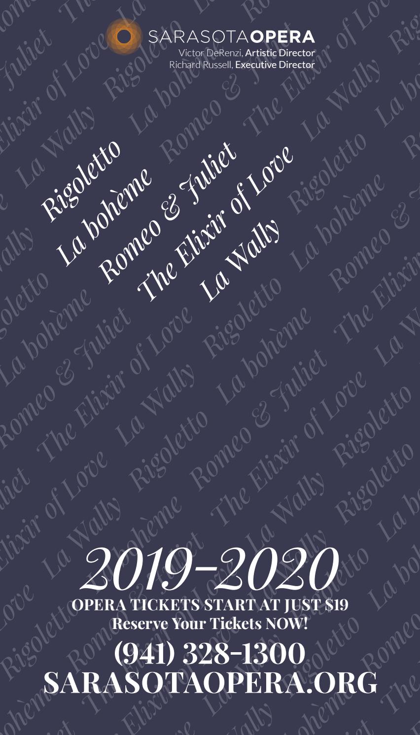 2019-20 Sarasota Opera Season by Sarasota Opera - Issuu