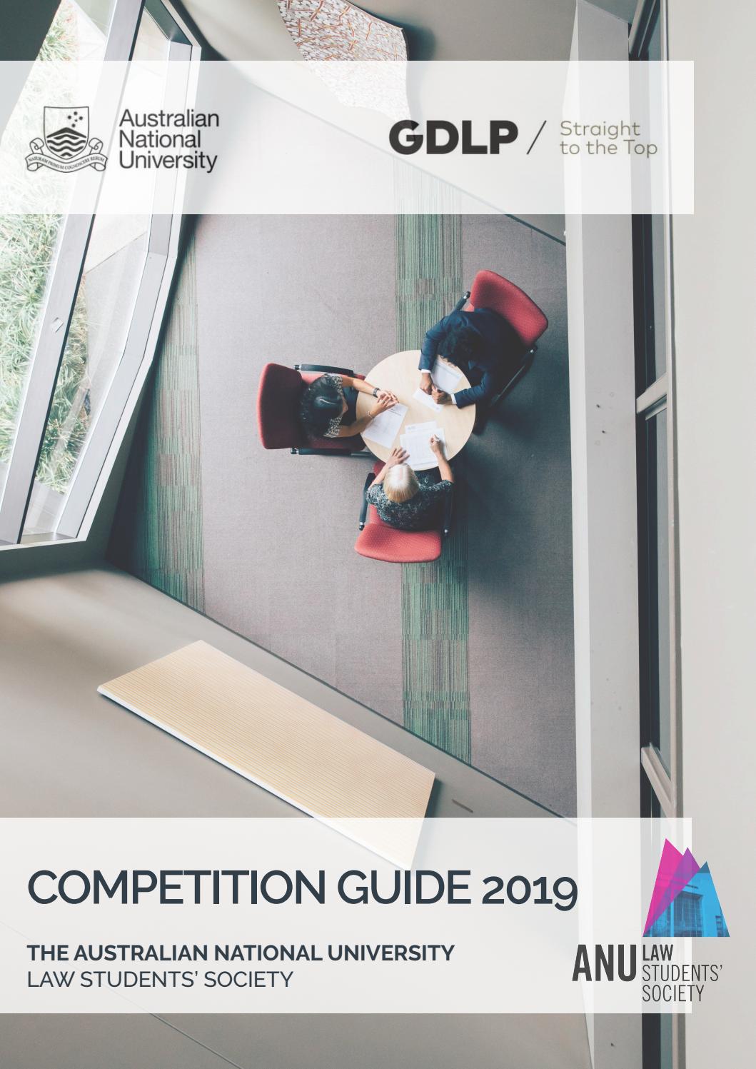 Competitions Guide 2019 by ANU Law Students' Society - Issuu