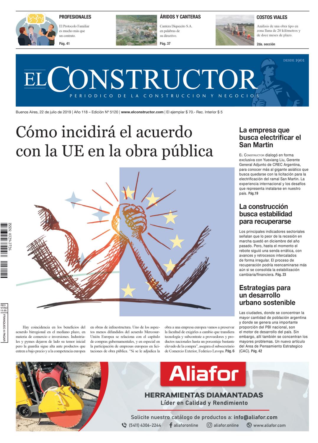 El Constructor 22/7/2019 - N° 5120 Año 118 by ELCO Editores - Issuu