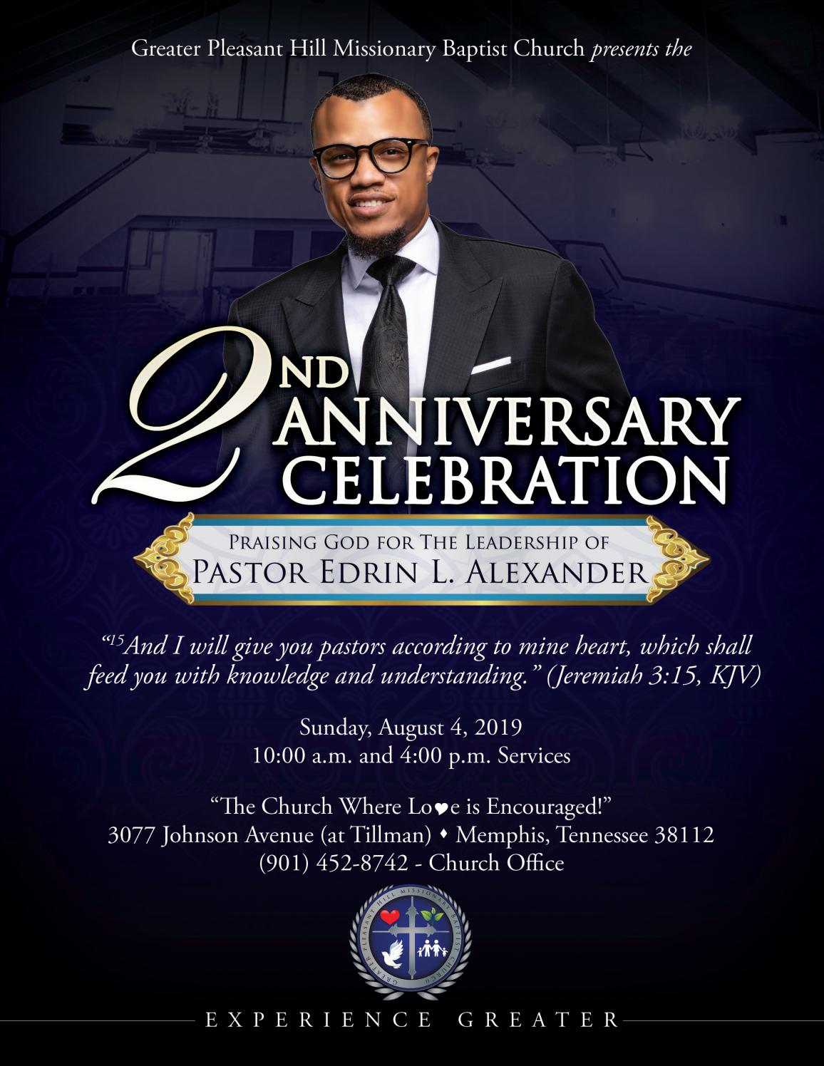 Draft GPHMBC Pastor s Anniversary Program 2019 By Herman Dickey Issuu
