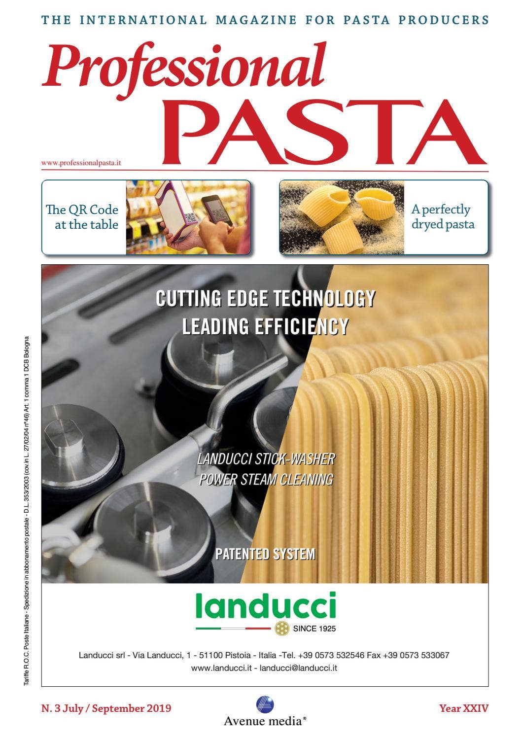 Professional Pasta N. 3 July/September 2019 by Avenue media - Issuu