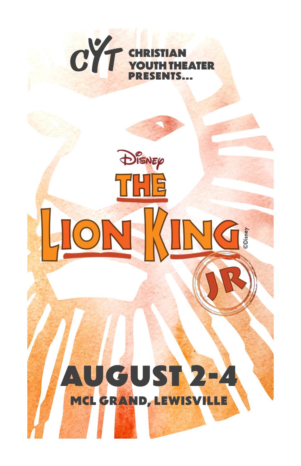CYT's Lion King Jr. Program by CYT Dallas - Issuu