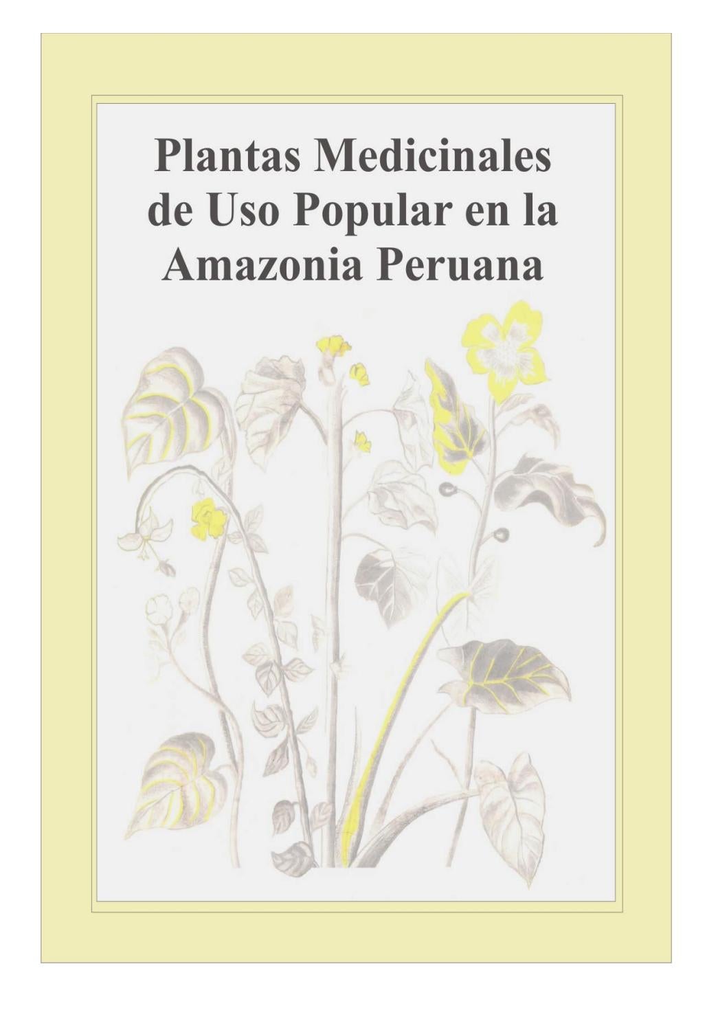 Plantas Medicinales De Uso Popular En La Amazonia Peruana By Johannes