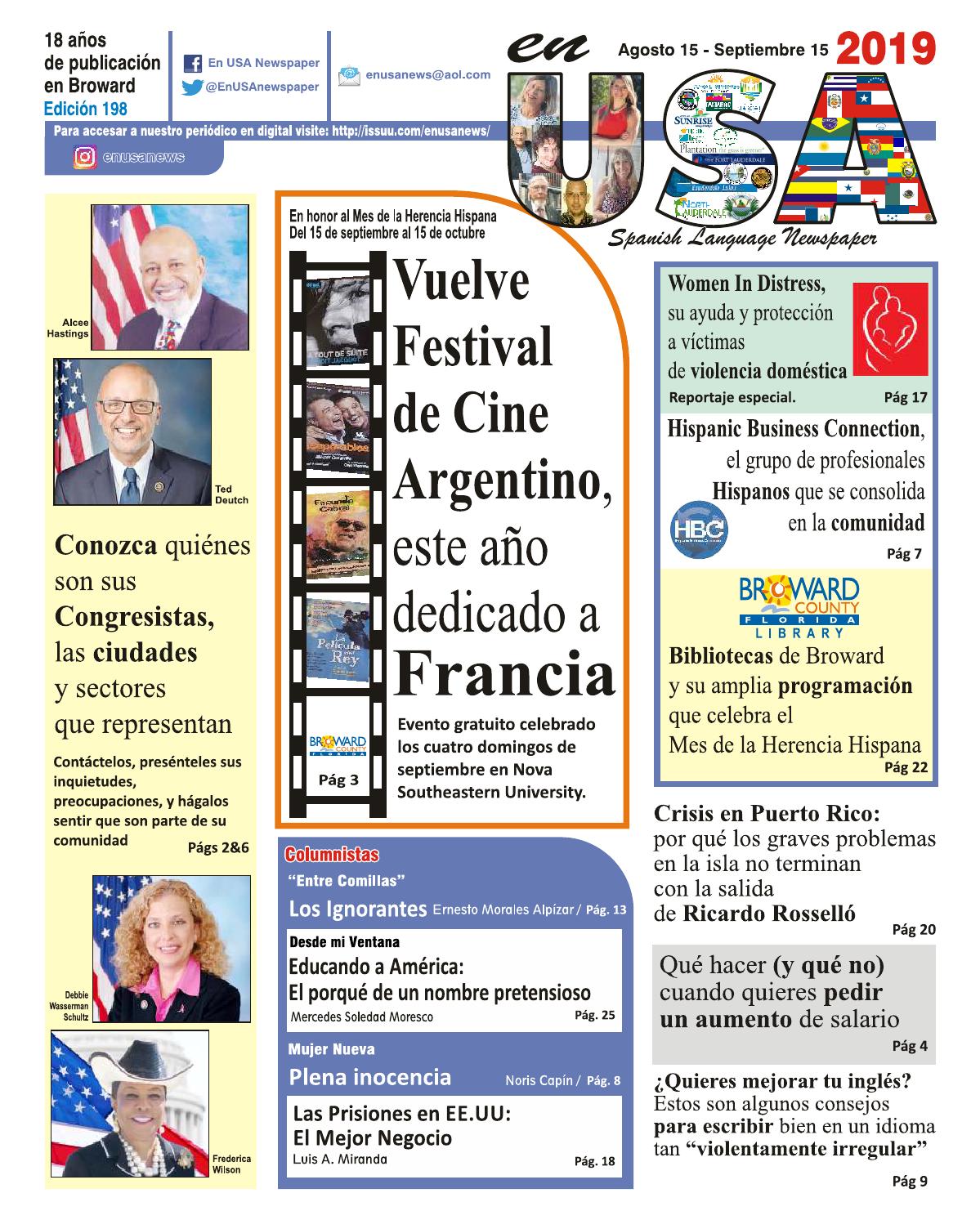 August 2019/ agosto 2019 by En USA Spanish-language Newspaper - Issuu