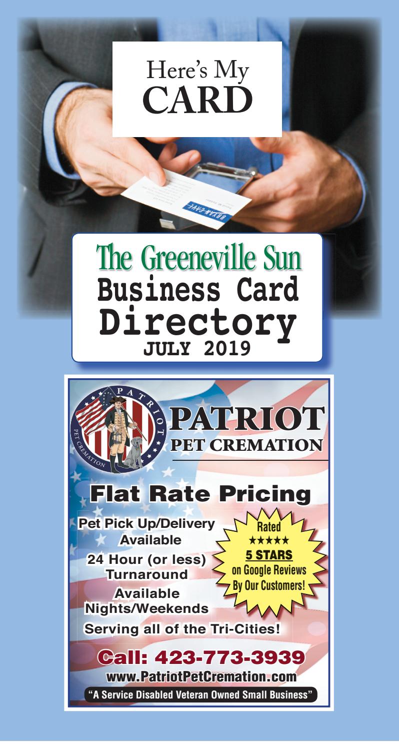 Business Card Directory | July 2019 by The Greeneville Sun - Issuu