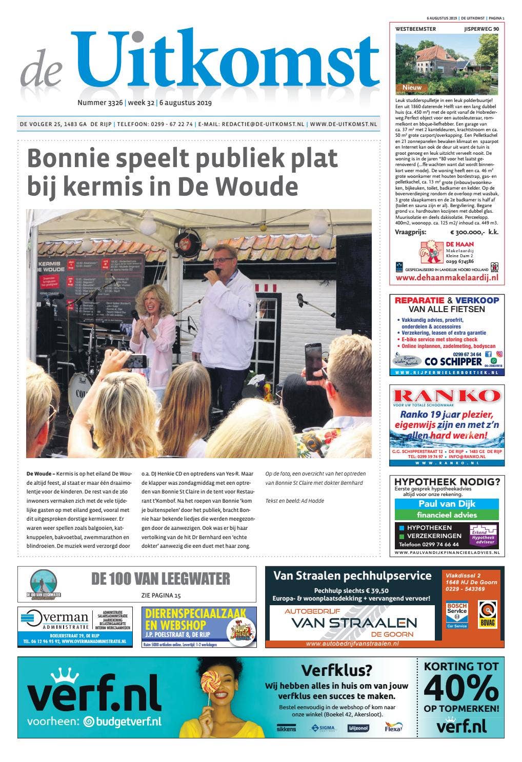 De Uitkomst, week 32 2019 by Uitgeverij De Uitkomst - Issuu