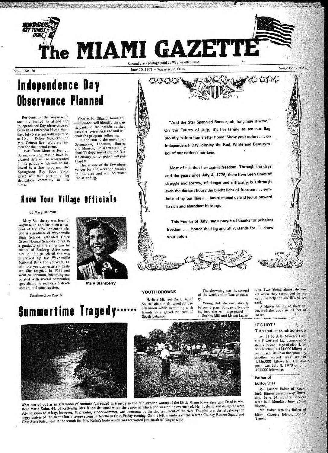 Miami Gazette June 30, 1971 - January 12, 1972 by marylcook - Issuu