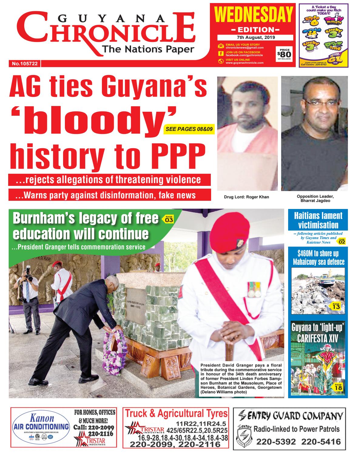 Guyana_Chronicle_Epaper_08_07_2019 by Guyana Chronicle - Issuu