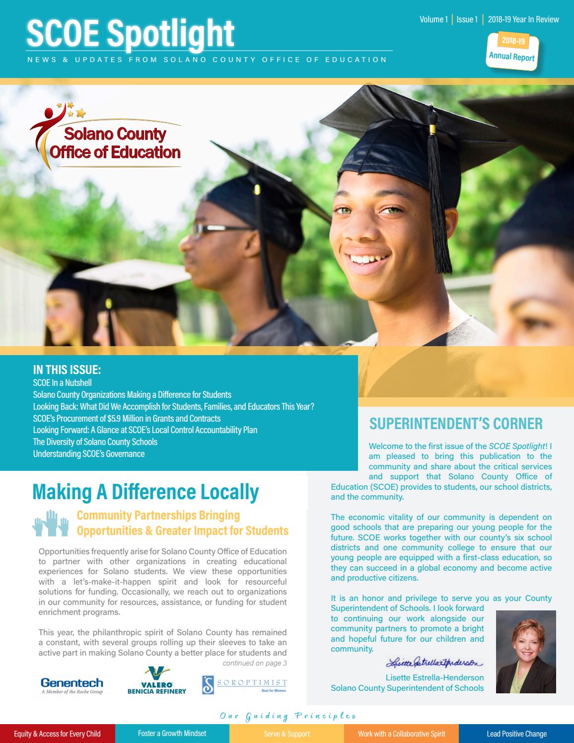 SCOE Spotlight, Vol 1, Issue 1, 2018-19 Annual Report & Year in Review ...